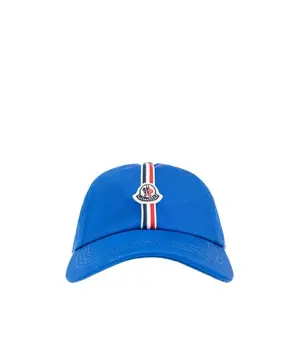 Moncler Baseball Cap With Logo Patch - Blue