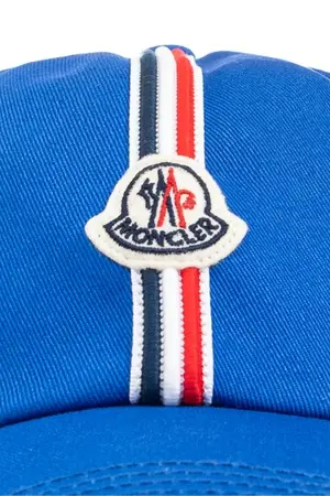 Moncler Baseball Cap With Logo Patch - Blue