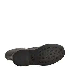 TOD'S Round Toe Ankle Boots With Side Straps And Logo Detail - Black