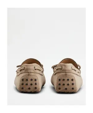 TOD'S Round Toe Slip-on Loafers With Braided Detail - Brown