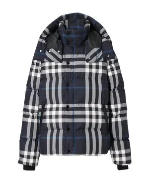 Burberry Checked Hooded Down Puffer Jacket