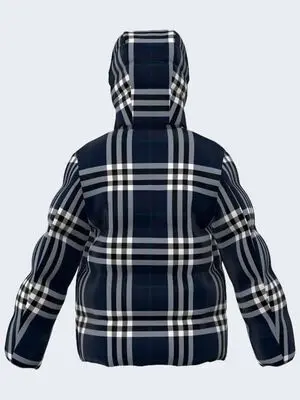 Burberry Checked Hooded Down Puffer Jacket
