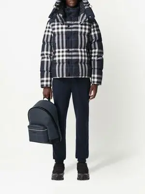 Burberry Checked Hooded Down Puffer Jacket