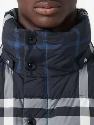 Burberry Checked Hooded Down Puffer Jacket