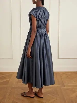 Tove Ceres Gathered Midi Dress - Black