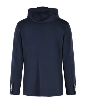 Eleventy Drawstring Hooded Single-breasted Jacket - Black