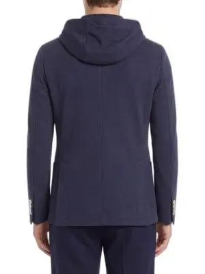 Eleventy Drawstring Hooded Single-breasted Jacket - Black