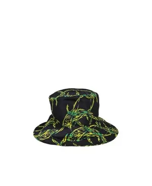 MSGM Tribal Shark Print Bucket Hat - Black