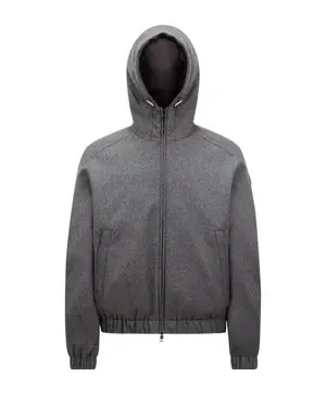 Moncler Zip-up Hooded Jacket - Dark Grey