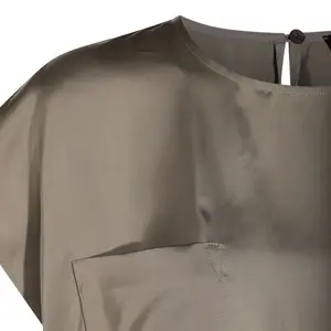 Fabiana Filippi Crewneck Satin Top With Pocket Detail