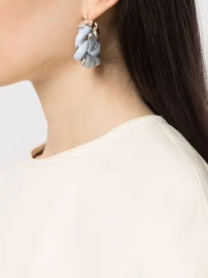 Bottega Veneta Twisted Hoop Earrings