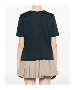 Herno Crewneck Short-sleeve T-shirt With Side Snap Detailing - Black