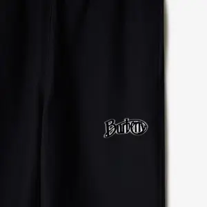 Burberry Logo Printed Jogging Pants - Coal