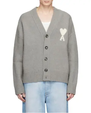 AMI Paris De Coeur Knitted Cardigan
