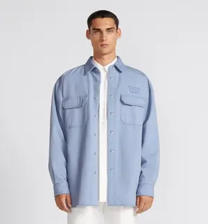 Dior 1947 Logo Embroidered Long-sleeved Overshirt