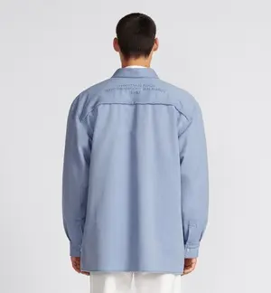 Dior 1947 Logo Embroidered Long-sleeved Overshirt