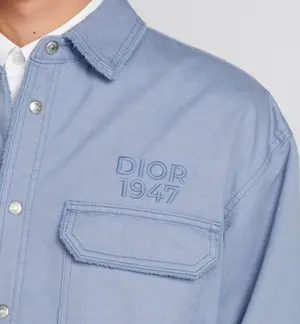 Dior 1947 Logo Embroidered Long-sleeved Overshirt