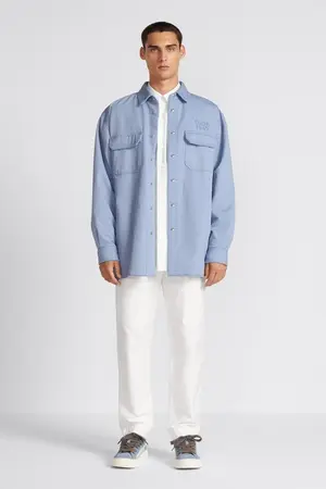 Dior 1947 Logo Embroidered Long-sleeved Overshirt