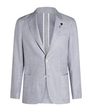 LARDINI Single-breasted Tailored Blazer - Gray