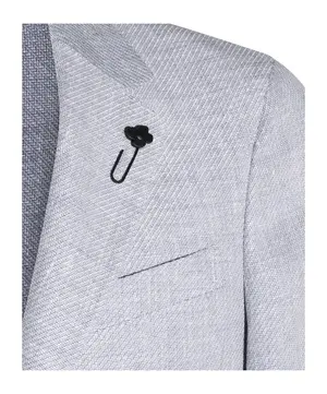 LARDINI Single-breasted Tailored Blazer - Gray