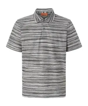 Missoni Striped Polo Shirt - Gray