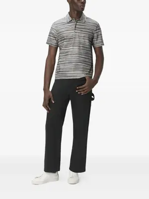 Missoni Striped Polo Shirt - Gray