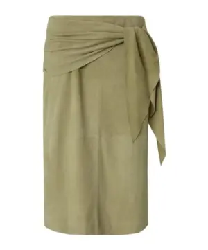 Pinko Suede Midi Skirt