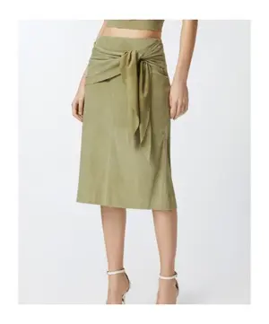 Pinko Suede Midi Skirt