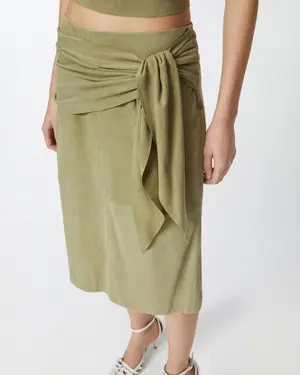 Pinko Suede Midi Skirt