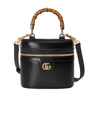 Gucci Bamboo Logo Plaque Mini Top Handle Bag