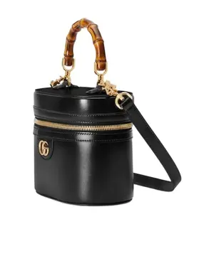 Gucci Bamboo Logo Plaque Mini Top Handle Bag