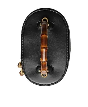 Gucci Bamboo Logo Plaque Mini Top Handle Bag