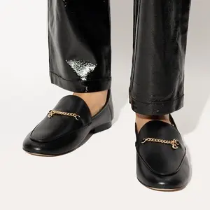 COACH Hannah Chain-strap Leather Loafers