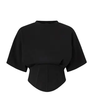 Pinko Short Sleeve T-shirt With Corset Detail