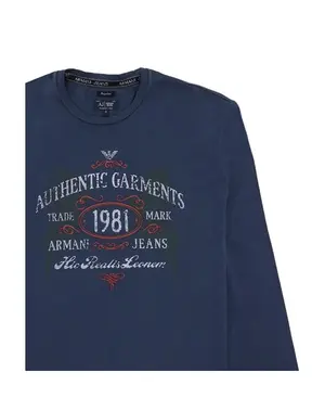 Emporio Armani T-shirt With Round Neck And Long Sleeves