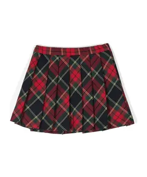 IL GUFO Tartan Check Pleated Skirt
