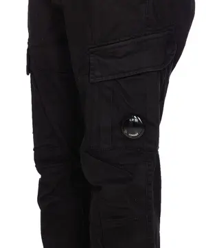 C.P. COMPANY Stretch Sateen Ergonomic Cargo Pants - Black
