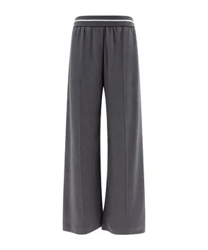 Brunello Cucinelli High-waist Pleated Trousers With Elasticated Waistband