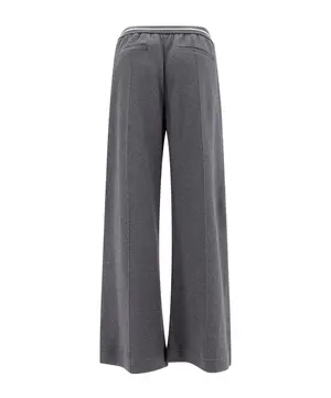Brunello Cucinelli High-waist Pleated Trousers With Elasticated Waistband