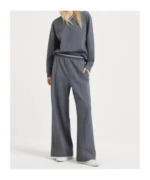 Brunello Cucinelli High-waist Pleated Trousers With Elasticated Waistband