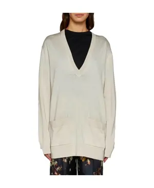 Dries Van Noten V-neck Knitted Sweater With Pockets