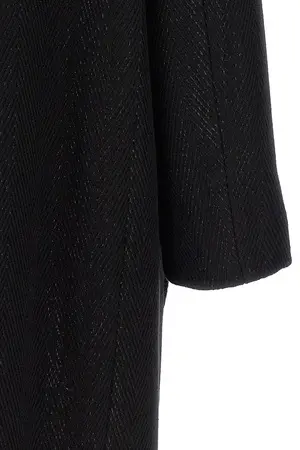 Herno Zigzag-weave High Neck Coat