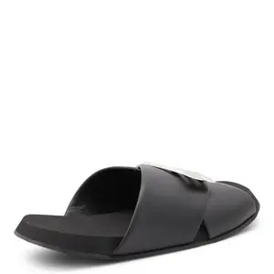 Balenciaga Logo Plaque Slip-on Slides