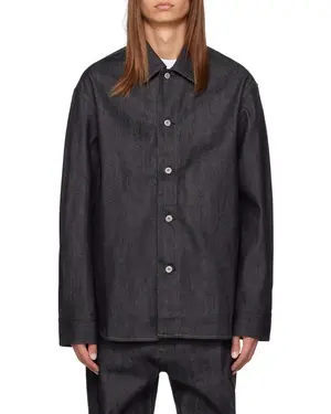 JIL SANDER Curved Hem Denim Shirt