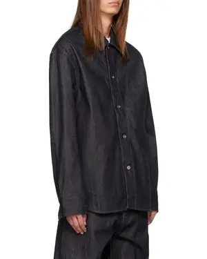 JIL SANDER Curved Hem Denim Shirt