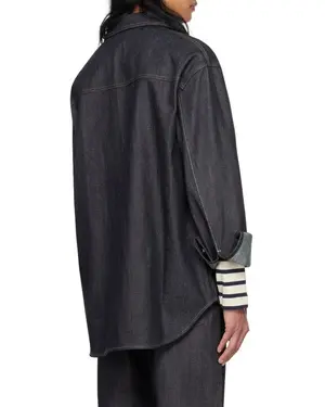 JIL SANDER Curved Hem Denim Shirt