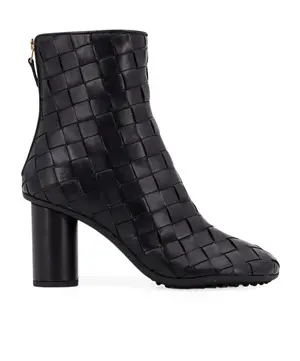 Bottega Veneta Intrecciato Ankle Boots - Black