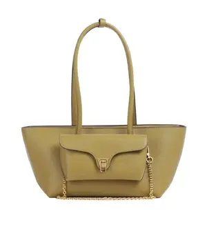 COCCINELLE Logo Printed Shoulder Bag - Green