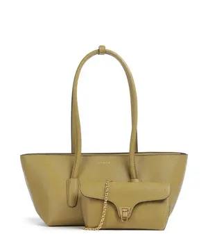 COCCINELLE Logo Printed Shoulder Bag - Green