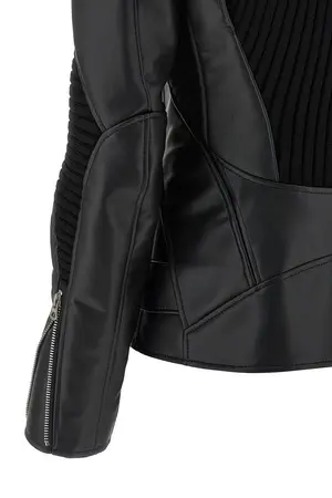 Junya Watanabe Paneled Leather Zip-up Jacket